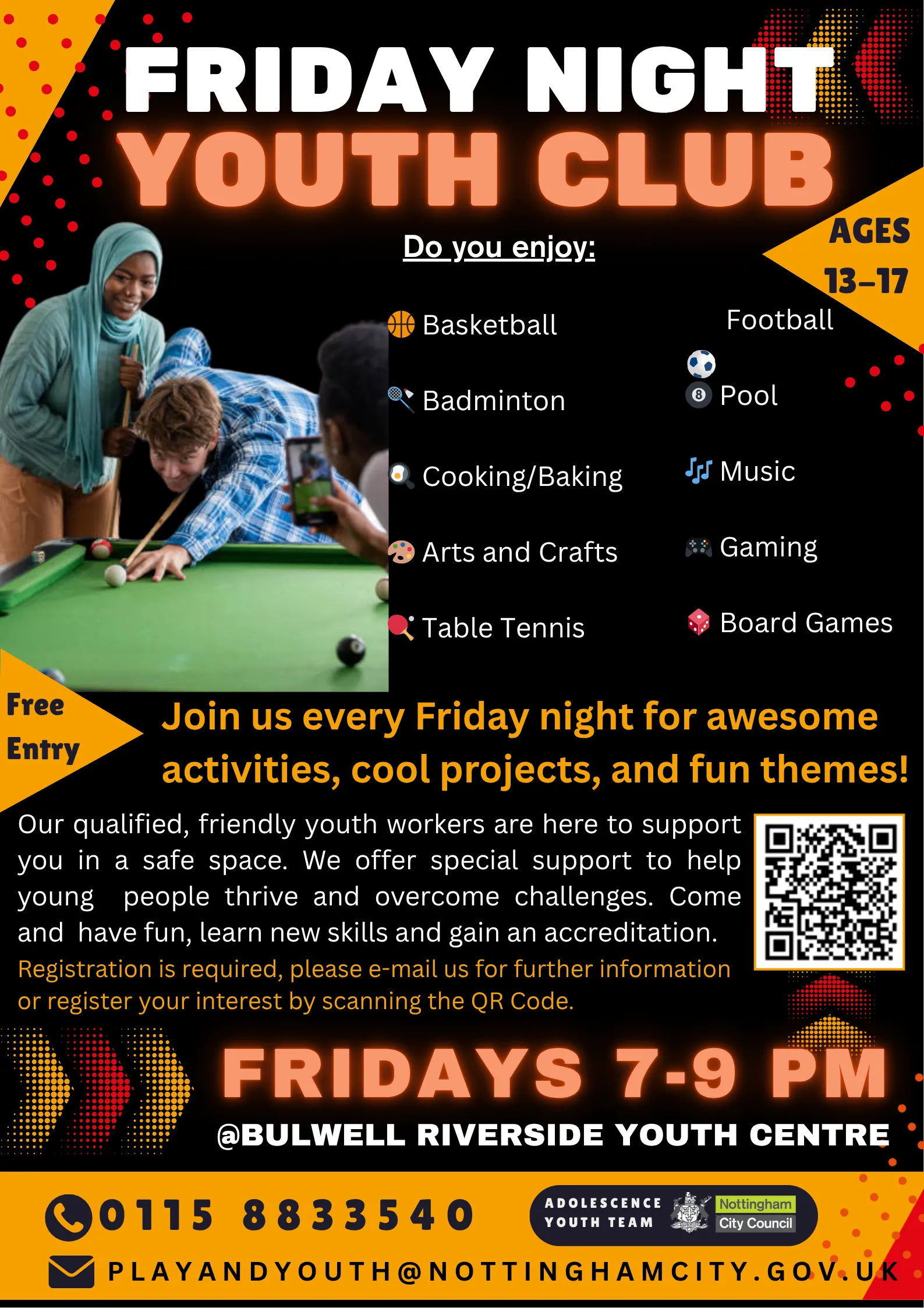 Friday Night Youth Sessions | Early Help Nottingham